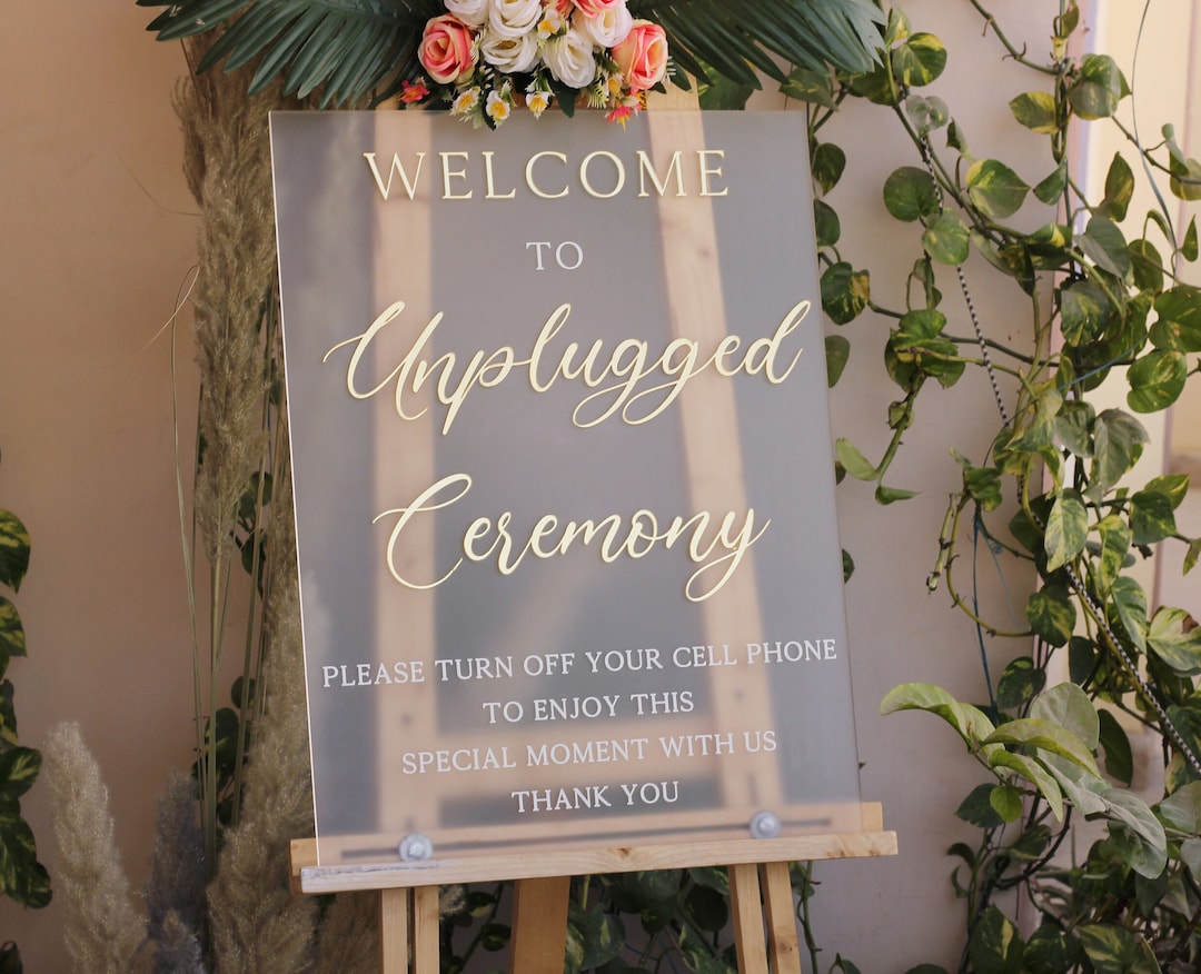 Unplugged Wedding Sign - Unplugged Ceremony Sign - Pick a Seat Not a ...