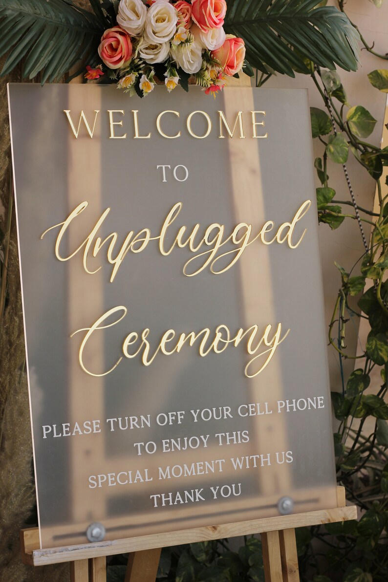 Unplugged Wedding Sign - Unplugged Ceremony Sign - Pick a Seat Not a ...