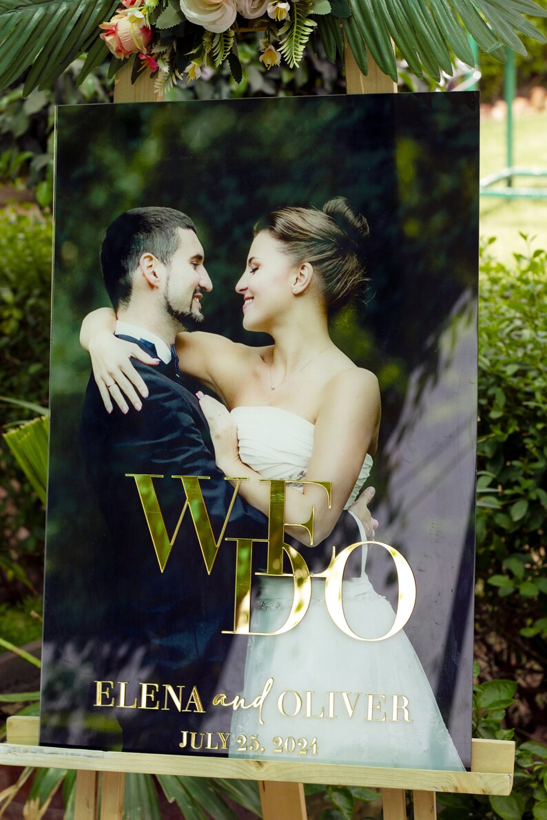 Wedding Sign, Photo Welcome Sign, Ceremony Signage, Clear Acrylic ...