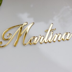 Place Card, Frosted Acrylic Name Place Card, Guest Name Place Card ...