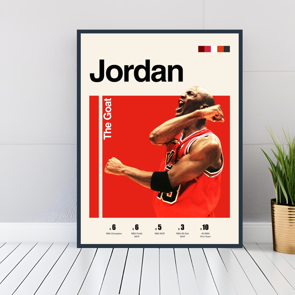 Michael Jordan Inspired Chicago Bulls Fan Poster NBA - Etsy