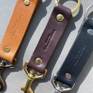 Leather Keychain Light Tan Name Tag Holder Key Fob Essentials Gift ...