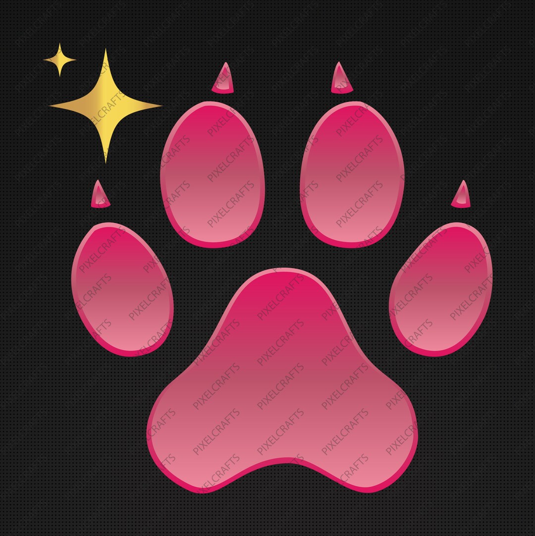 Twitch Dog Paw Badges, Emotes, SVG Vector, PNG, Sreamer, Streaming ...