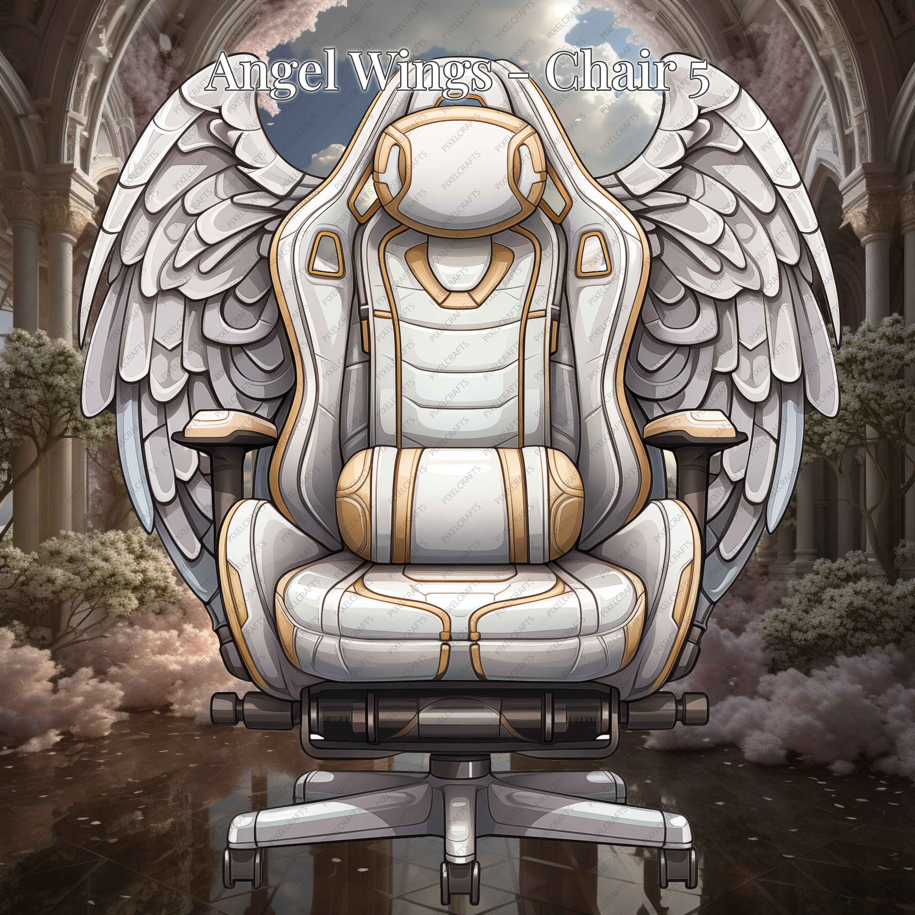 Divine Vtuber Thrones: Handcrafted Angelic Chairs With Ethereal Angel ...