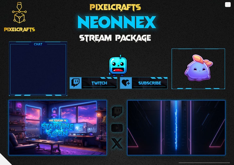 Professional Streaming Overlay Package | Animated Stream Screens ...
