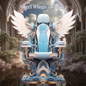 Divine Vtuber Thrones: Handcrafted Angelic Chairs With Ethereal Angel ...