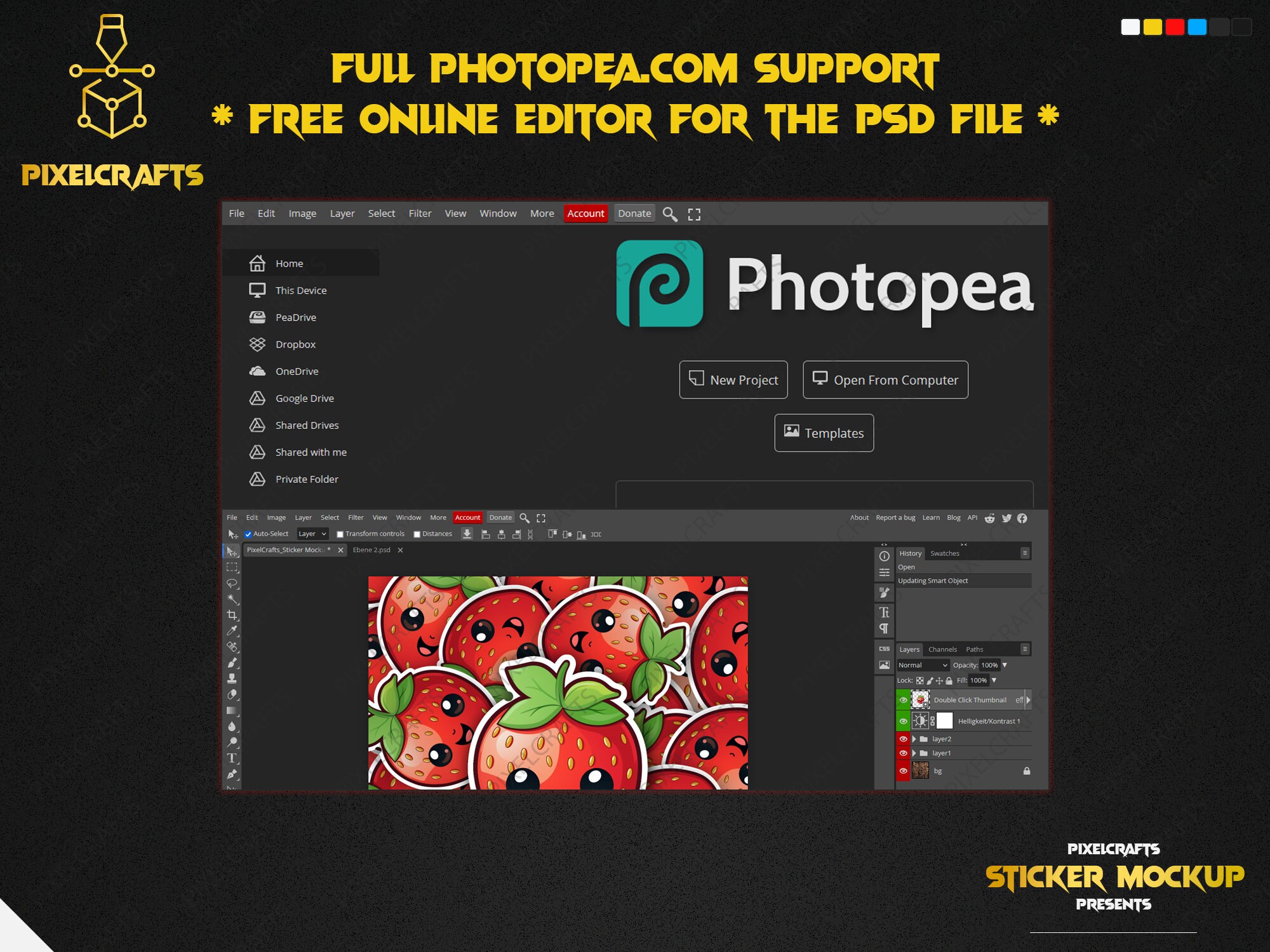 Sticker Mockup, Effortless Sticker PSD Design Template With Smart ...