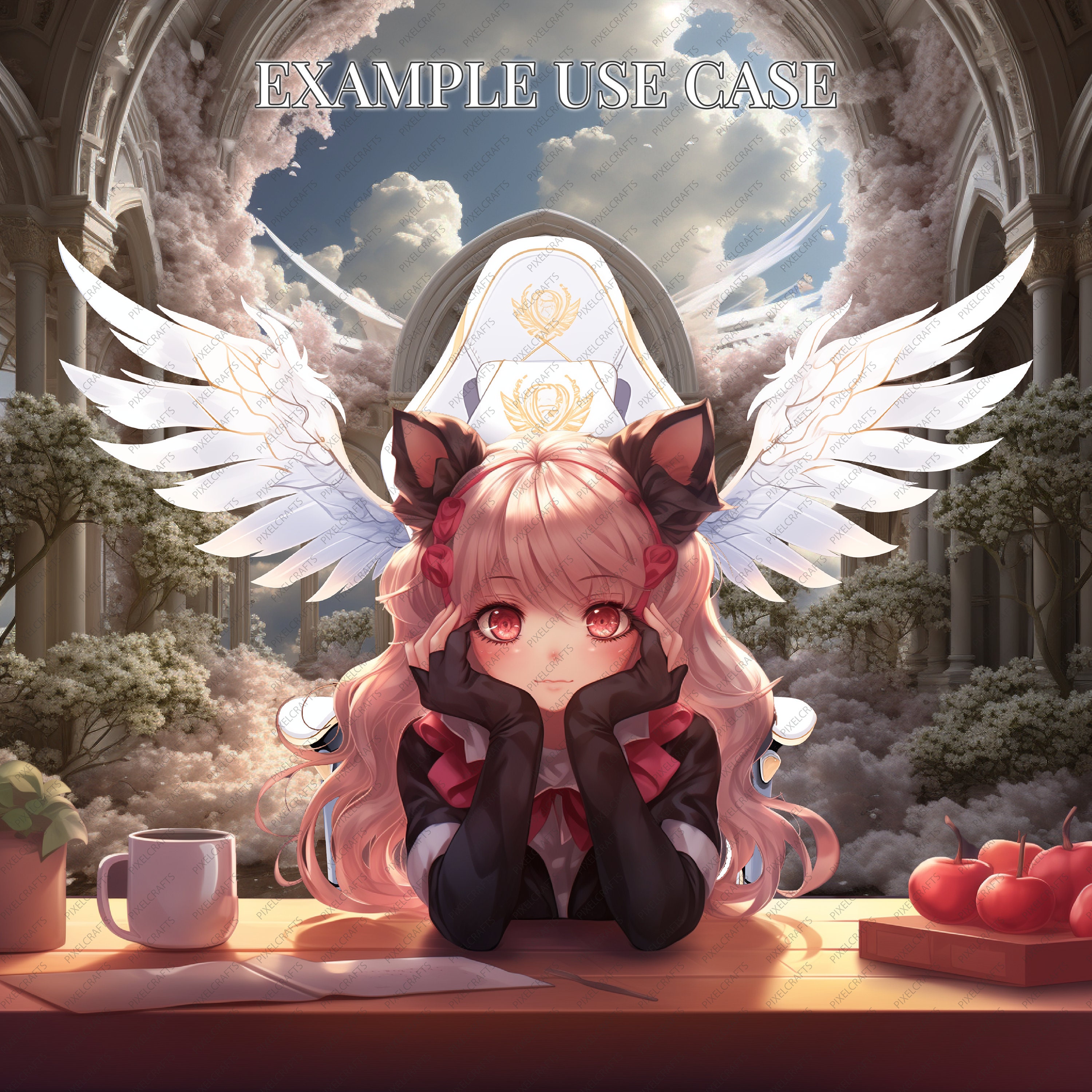 Divine Vtuber Thrones: Handcrafted Angelic Chairs With Ethereal Angel Wings Elevate Your ...