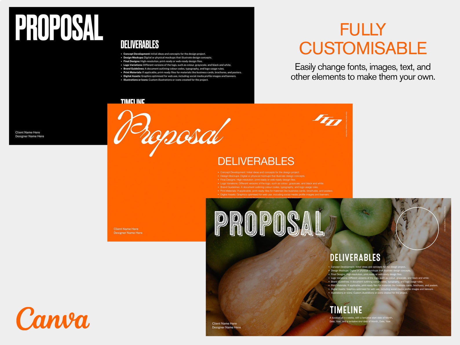 Canva Design Proposal Template for Graphic Designers, Fully ...