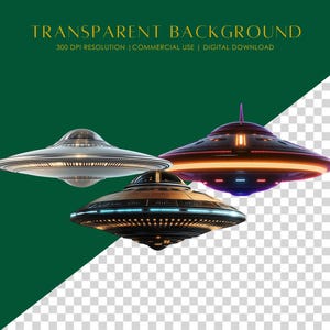 15 UFO Clipart| Flying Saucer| Alien PNG| UFO Graphics| Futuristic ...
