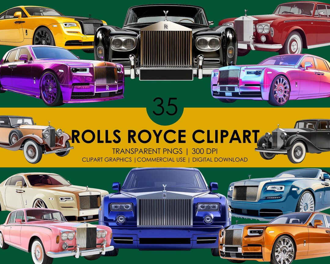 35 Rolls Royce Clipart| Realistic Clipart| Rolls Royce Graphics ...