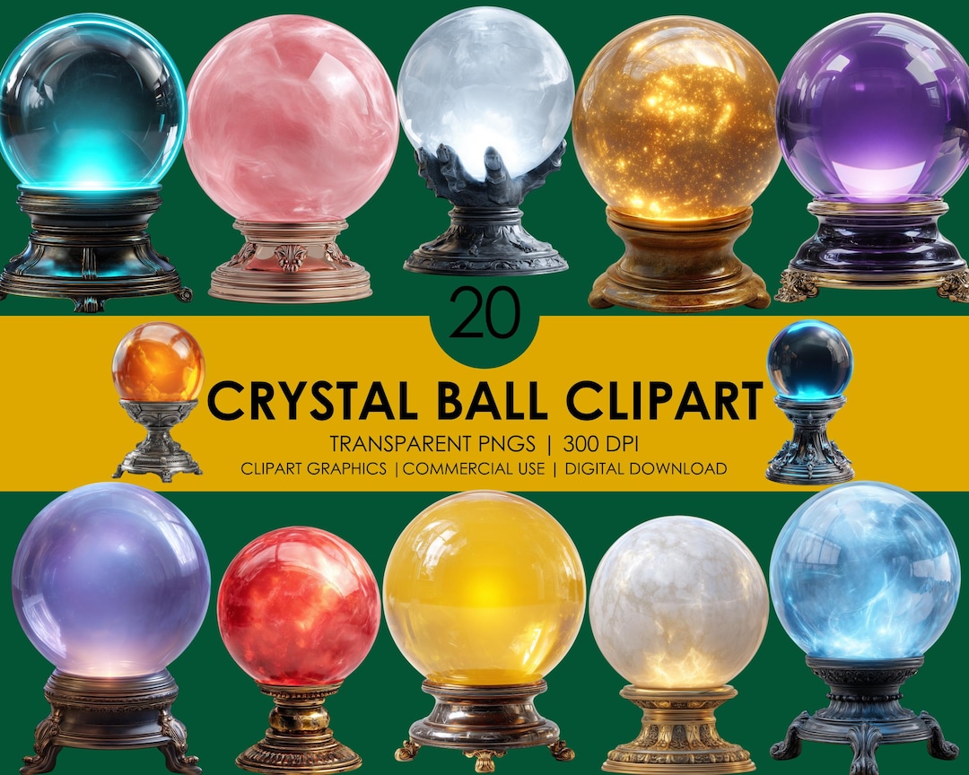 Mystical Crystal Ball Clipart: Witchcraft & Fortune Telling PNG ...