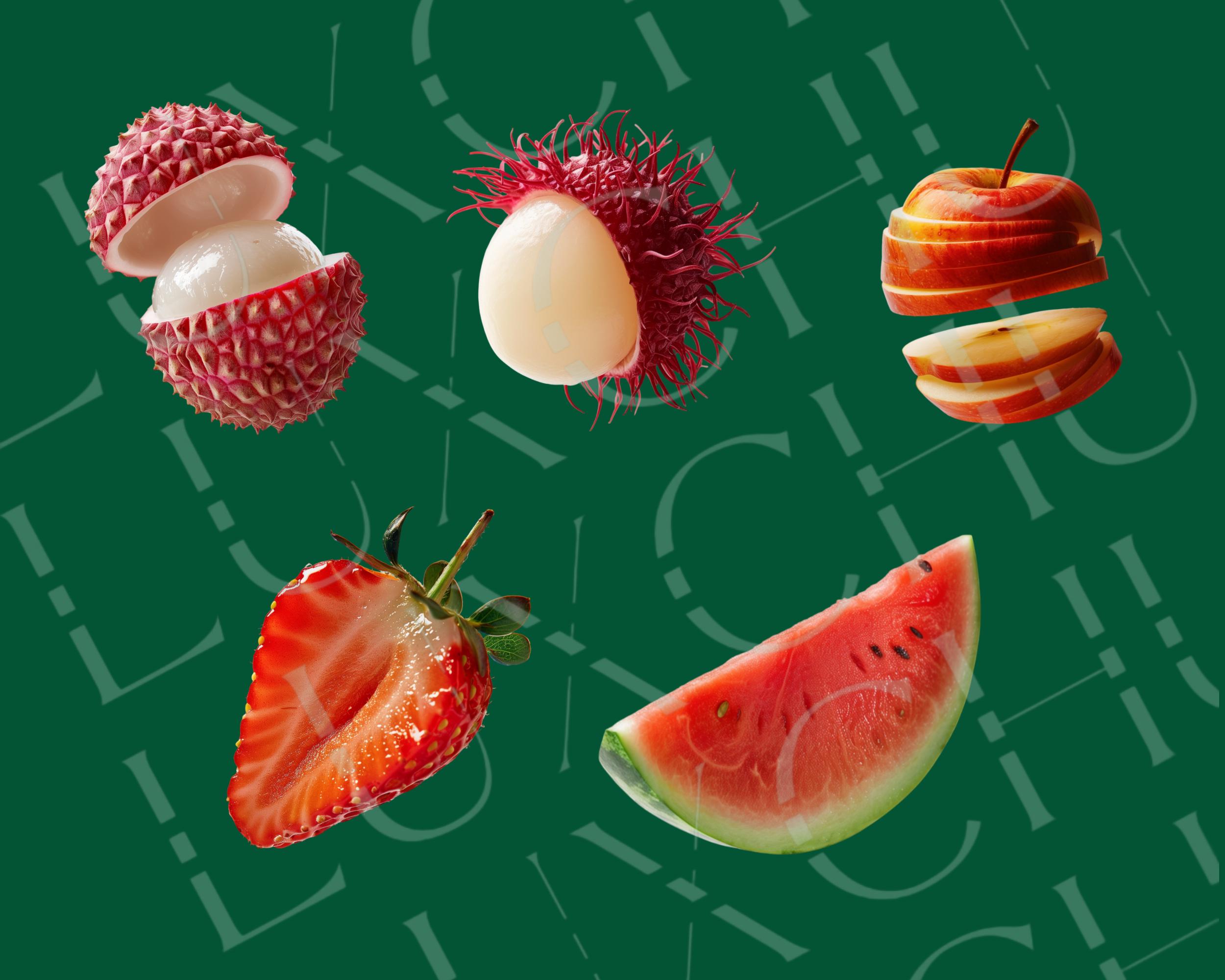 Sliced Fruit Clipart: Realistic PNG Graphics (digital Download) - Etsy