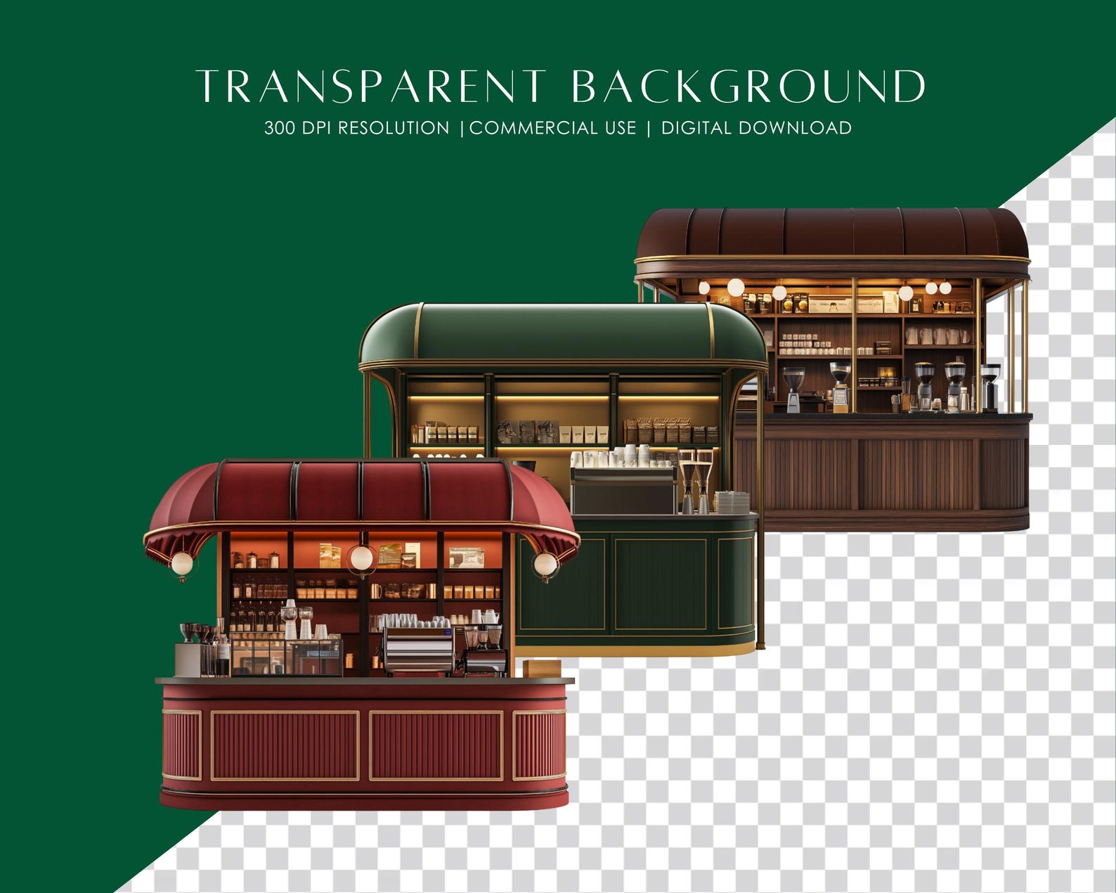 35 Coffee Shop Clipart Bundle| Realistic Café |cafe Storefronts Clipart ...