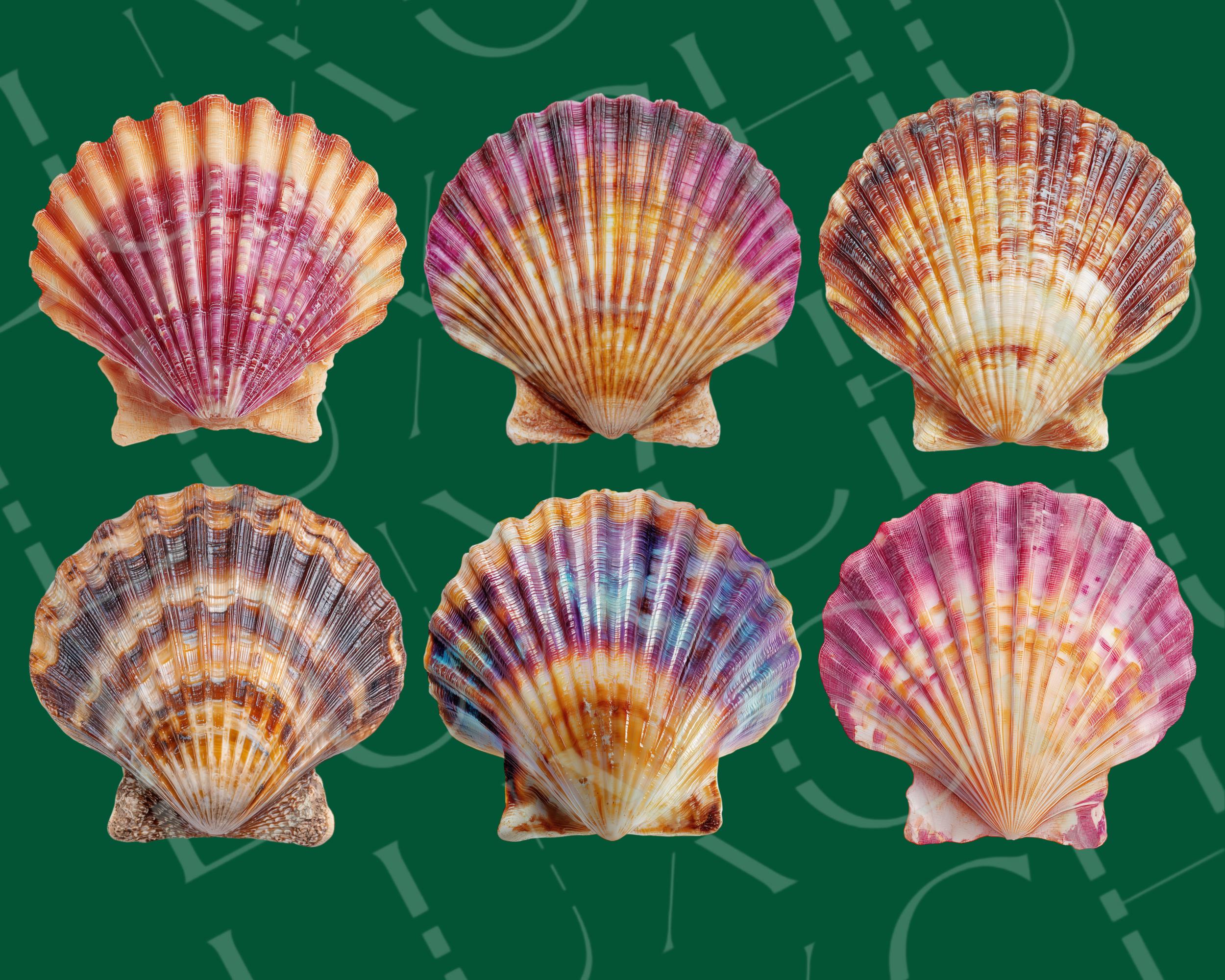 Seashell Clipart Set: Realistic Coastal Shells, Ocean Graphics (PNG ...