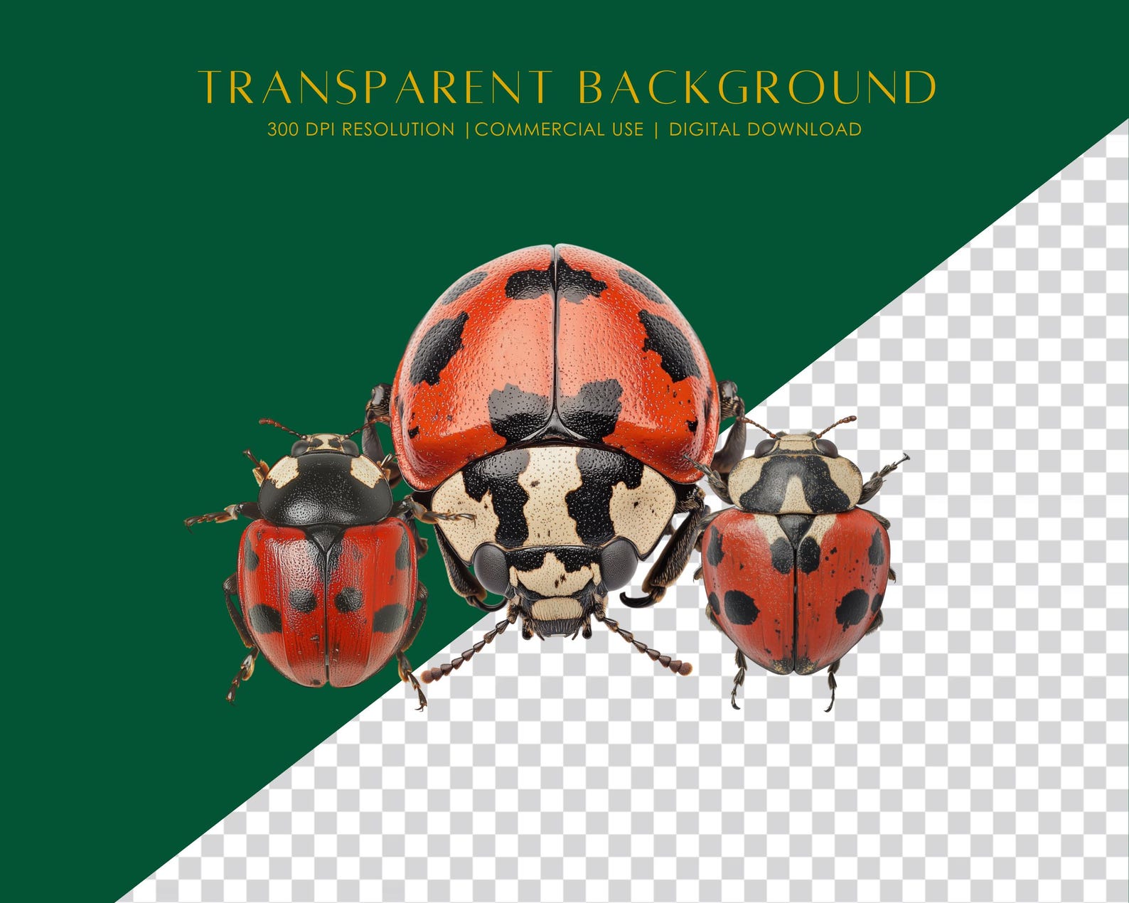 15 Red Ladybug Clipart| Cute Ladybug Png| Realistic Ladybug Clipart ...