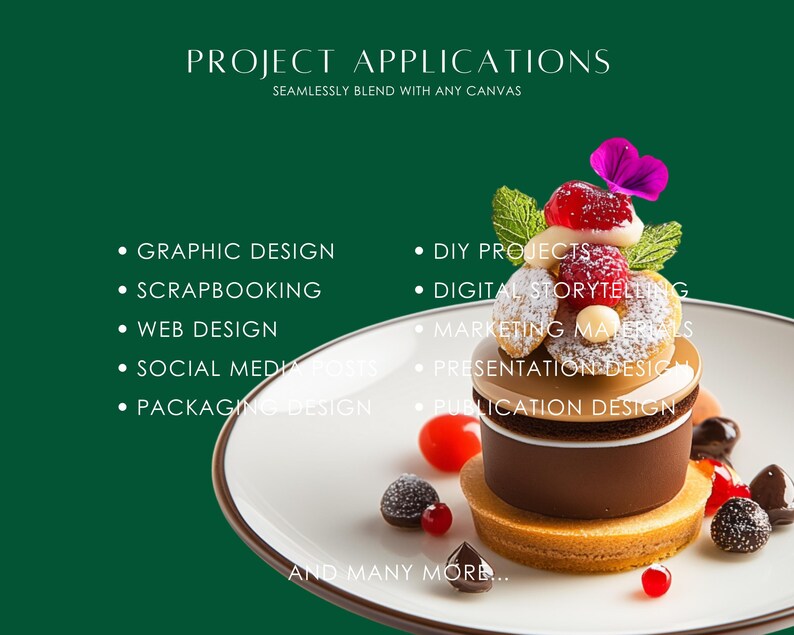 Gourmet Dessert Clipart: 35 Realistic Patisserie PNG Images (digital ...