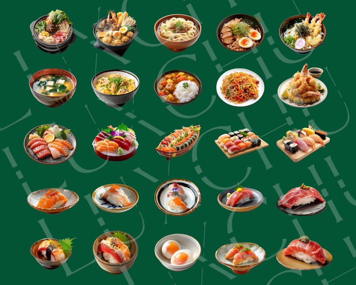 60 Japanese Cuisine Clipart, Japanese Foods Clipart, Sushi Clipart ...
