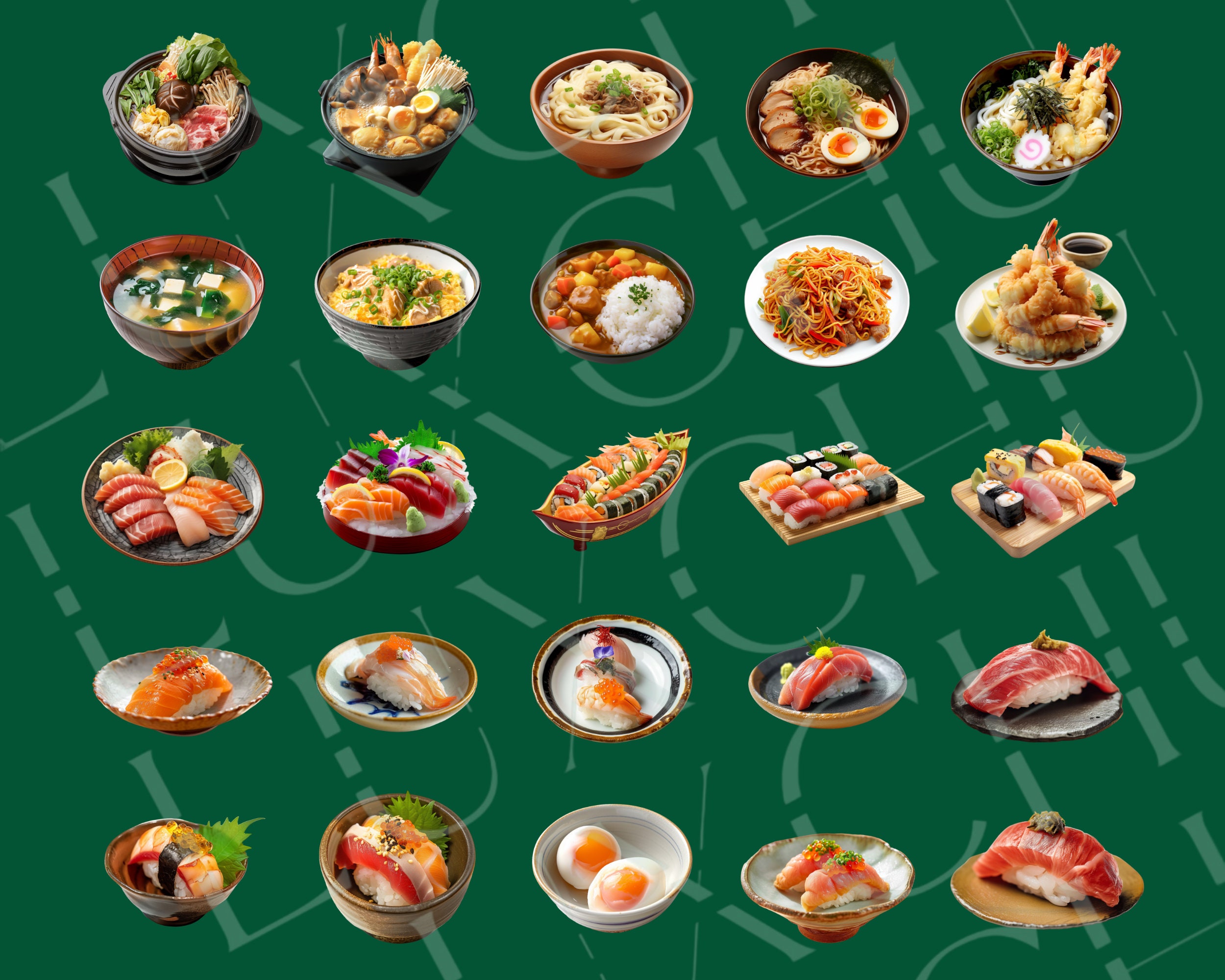 60 Japanese Cuisine Clipart, Japanese Foods Clipart, Sushi Clipart ...