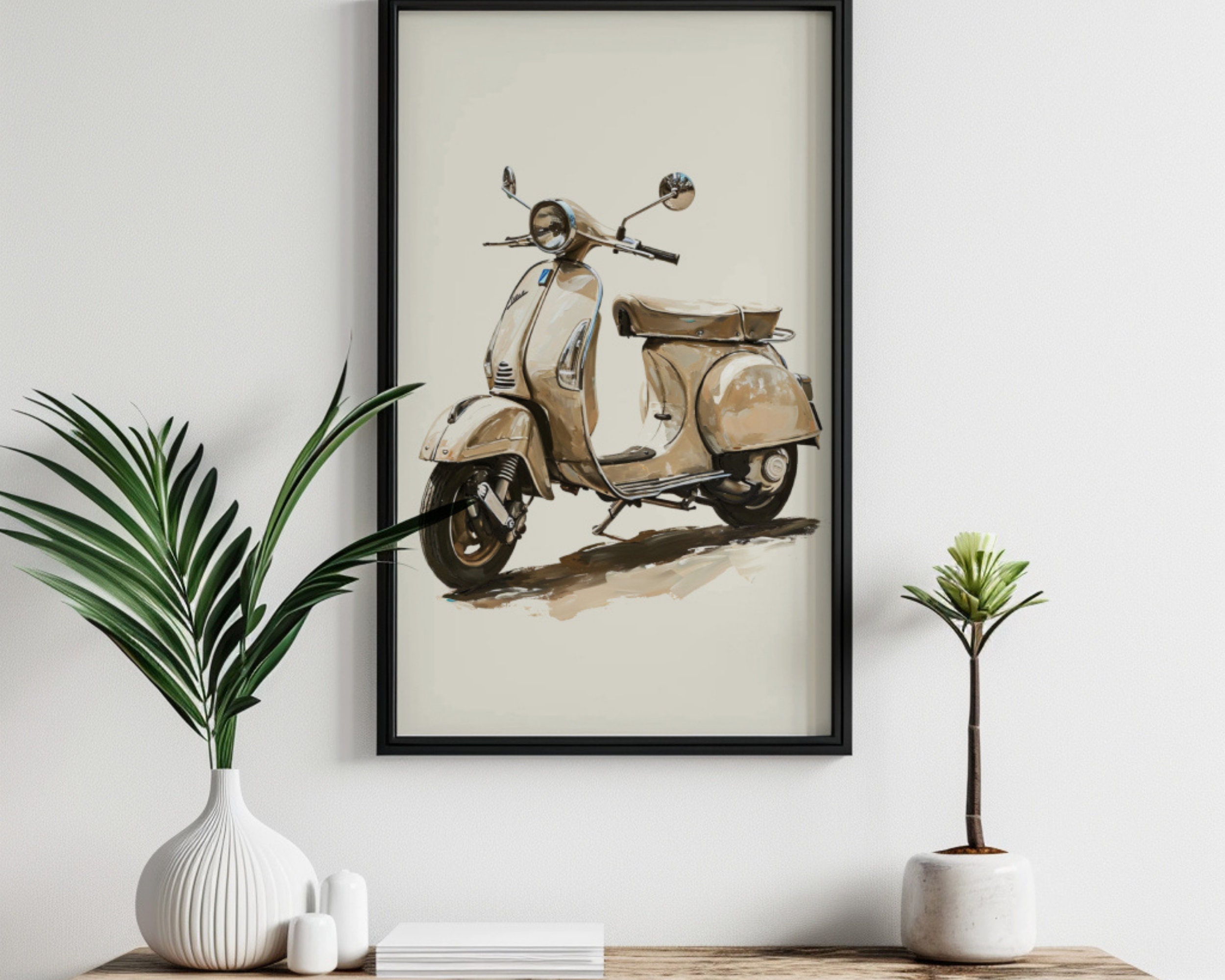 Classic Vespa, High Quality Printable Poster, Digital Print, Vintage ...