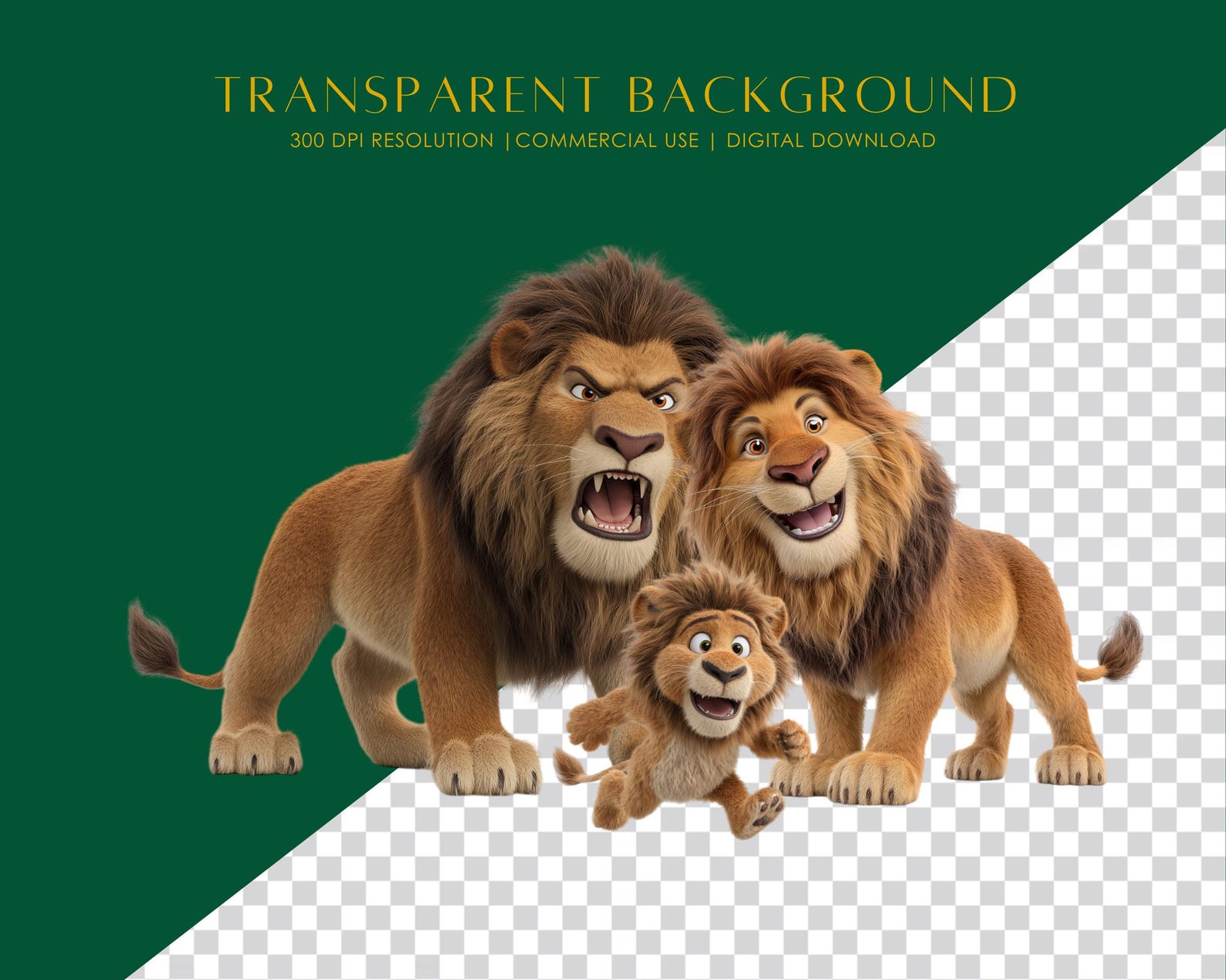 15 Lion Clipart, Lion PNG, Cute Lion Cartoon, Realistic Lion Clipart ...