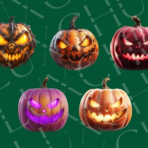 20 Jack-o'-lantern Clipart, Pumpkin PNG, Halloween Clipart, Spooky ...