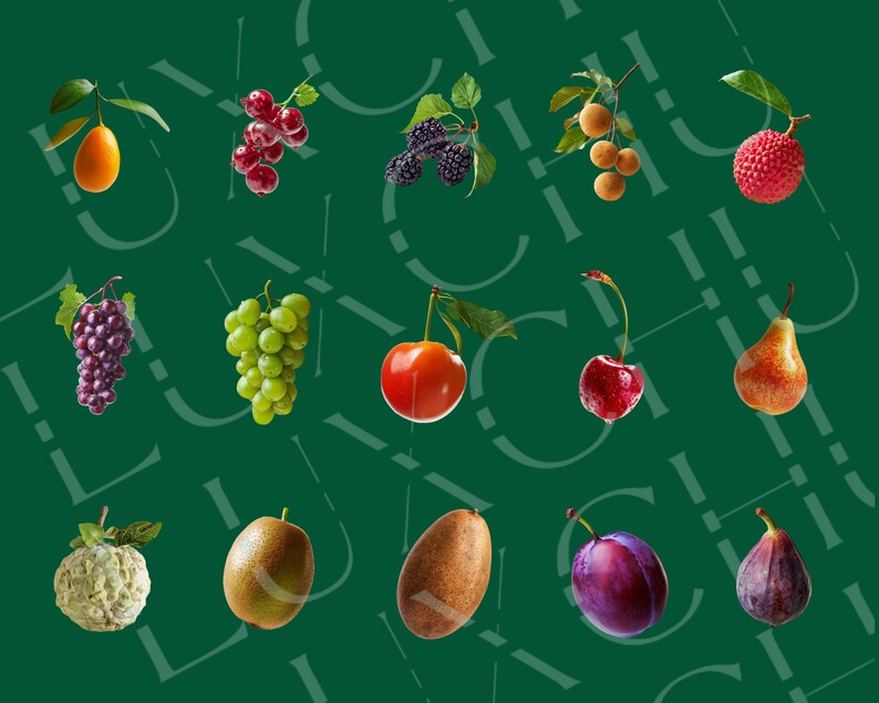 50 Fruit Clipart Realistic Fruits Clipart Apple Fruits Png Tropical ...