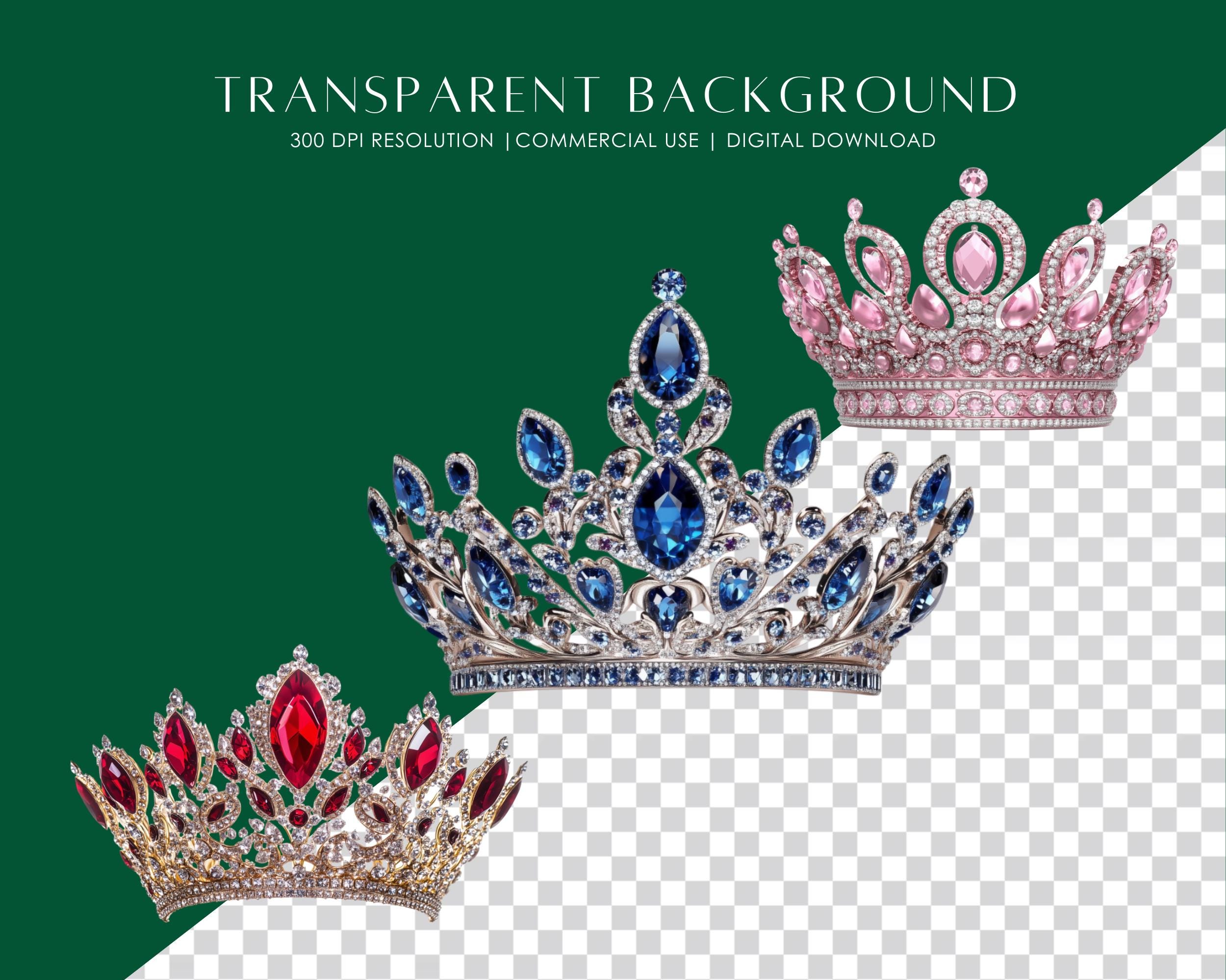Crown Clipart Bundle: Queen, Princess, Pageant Crowns (digital Download ...