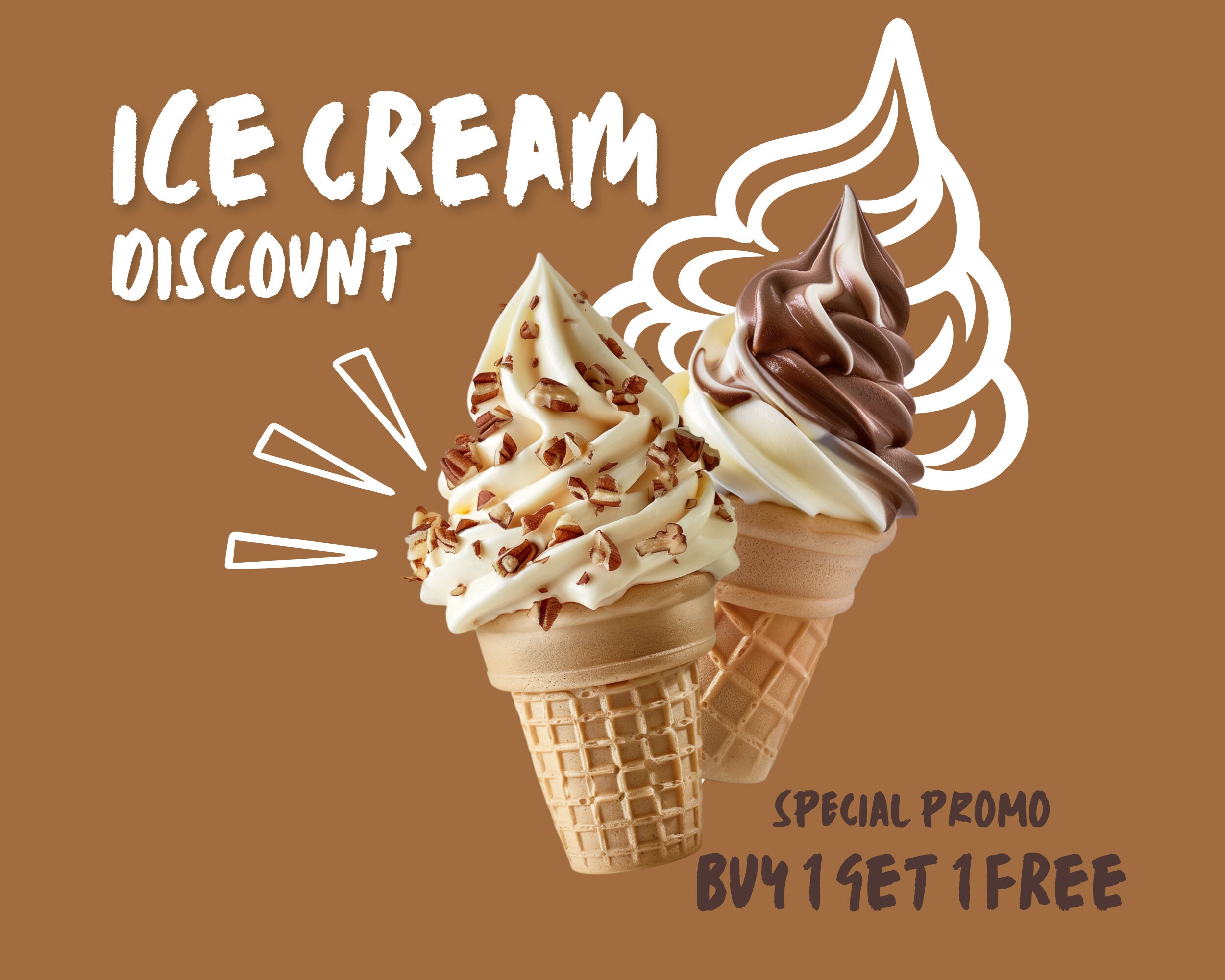 Ice Cream Cone Clipart: 30 Summer PNG Graphics, Realistic Clipart ...