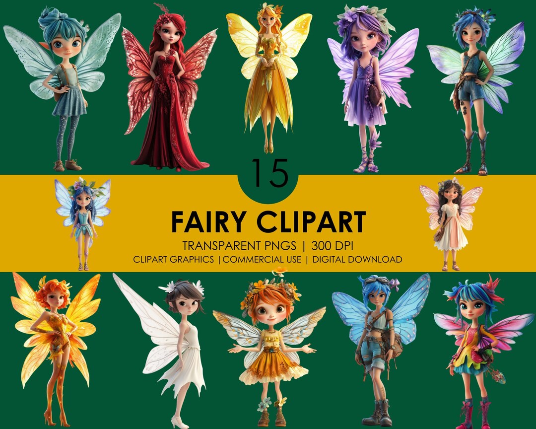 15 Fairy Tale Clipart: Magical PNG Images (digital Download) - Etsy