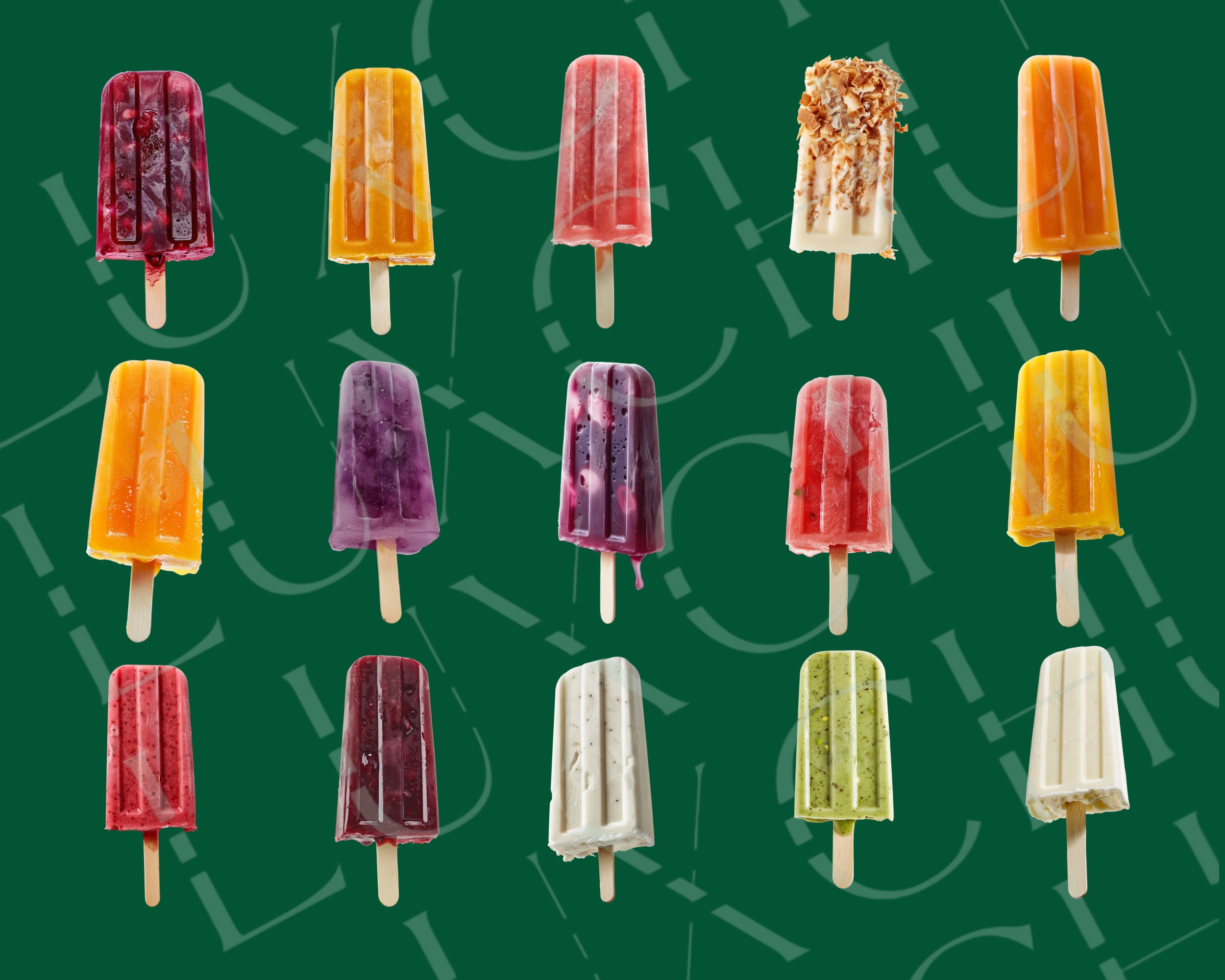 50 Popsicles Clipart: Realistic Summer Treats (digital Download) - Etsy