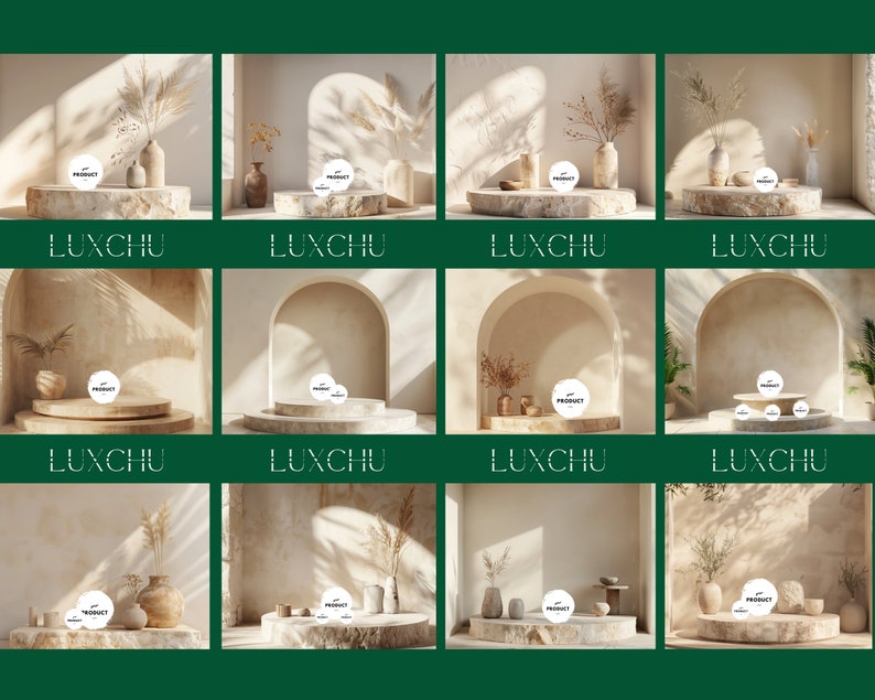 12 Product Photography Mockup Bundle| Podium Mockup| Minimal Product ...