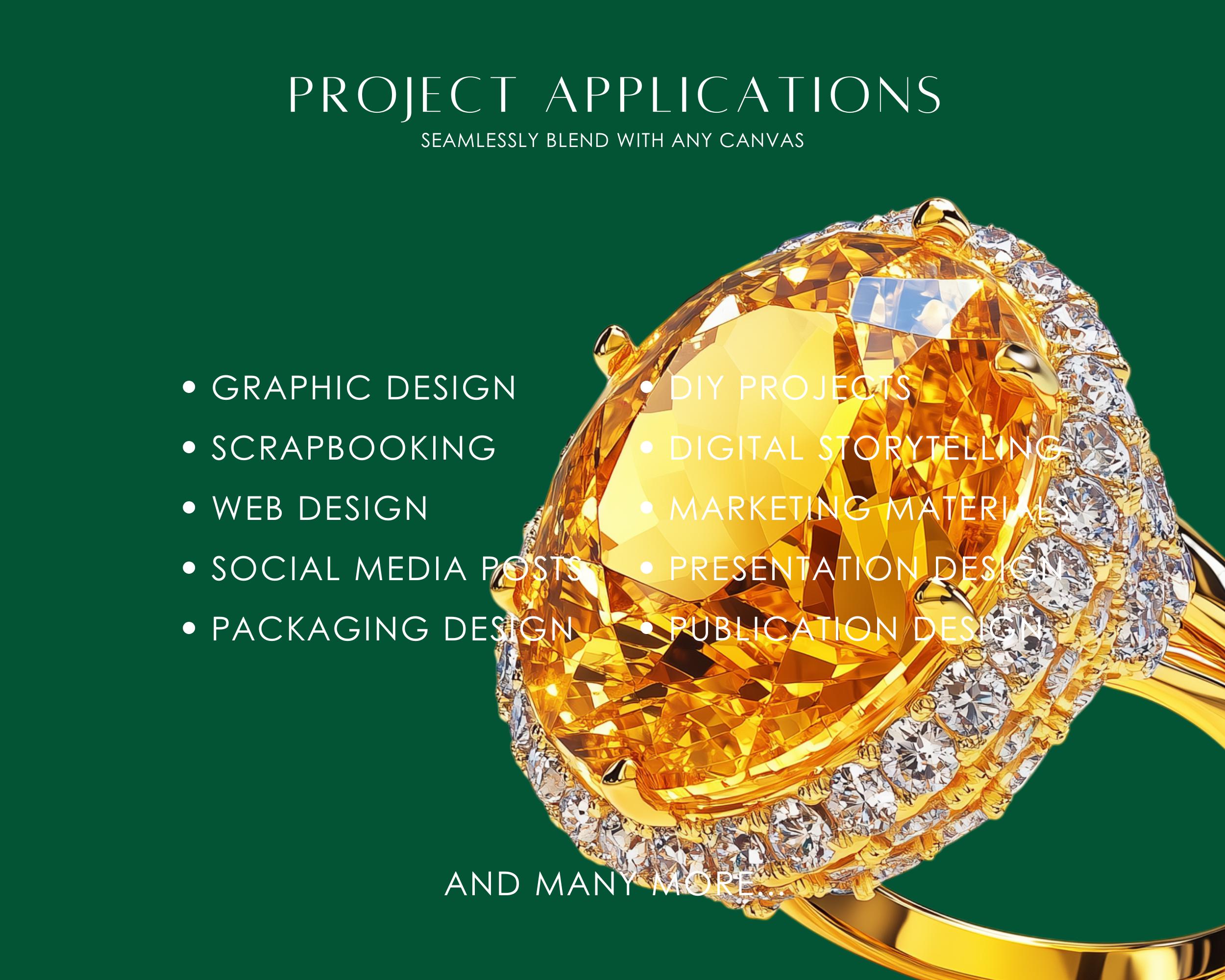 Gemstone Jewelry Clipart: Realistic Gem Graphics (PNG Digital Download ...