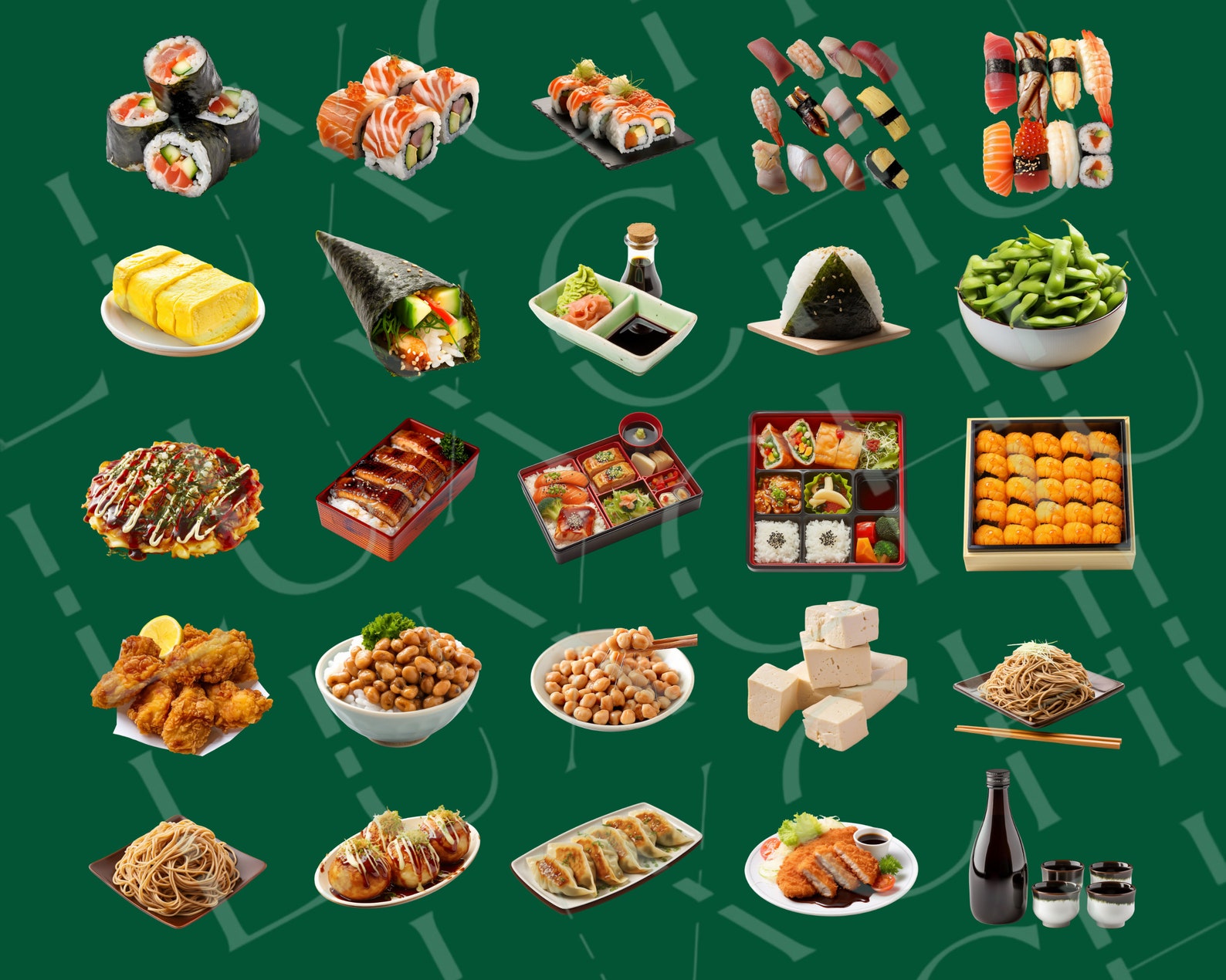 60 Japanese Cuisine Clipart, Japanese Foods Clipart, Sushi Clipart ...