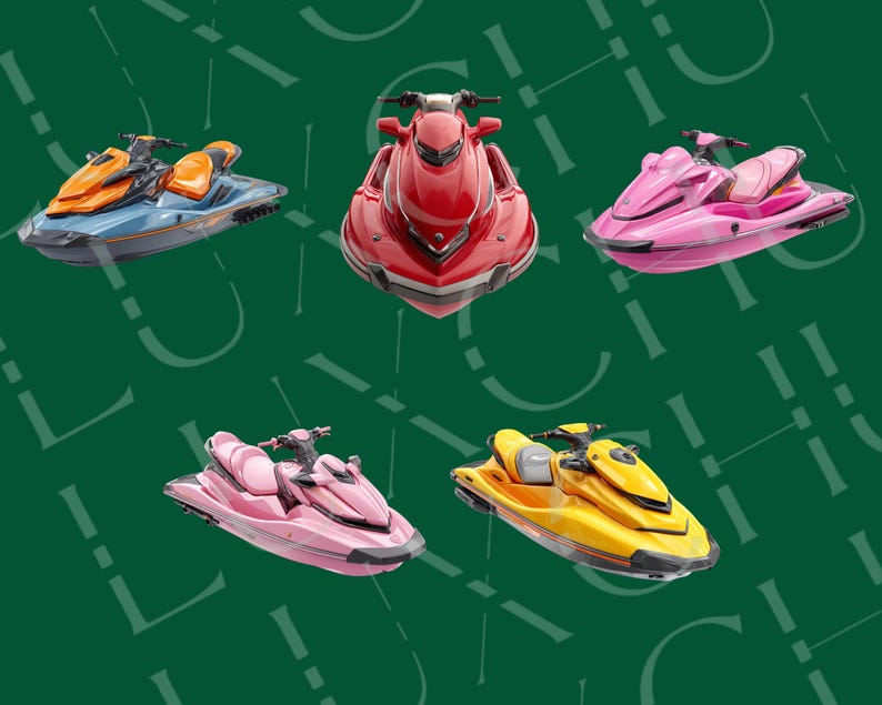 25 Jet Ski Clipart, Jet Ski PNG, Water Sports Clipart, Realistic Jet ...