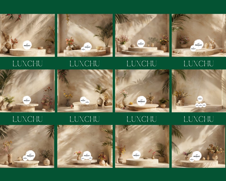 12 Product Photography Mockup Bundle| Podium Mockup| Minimal Product ...