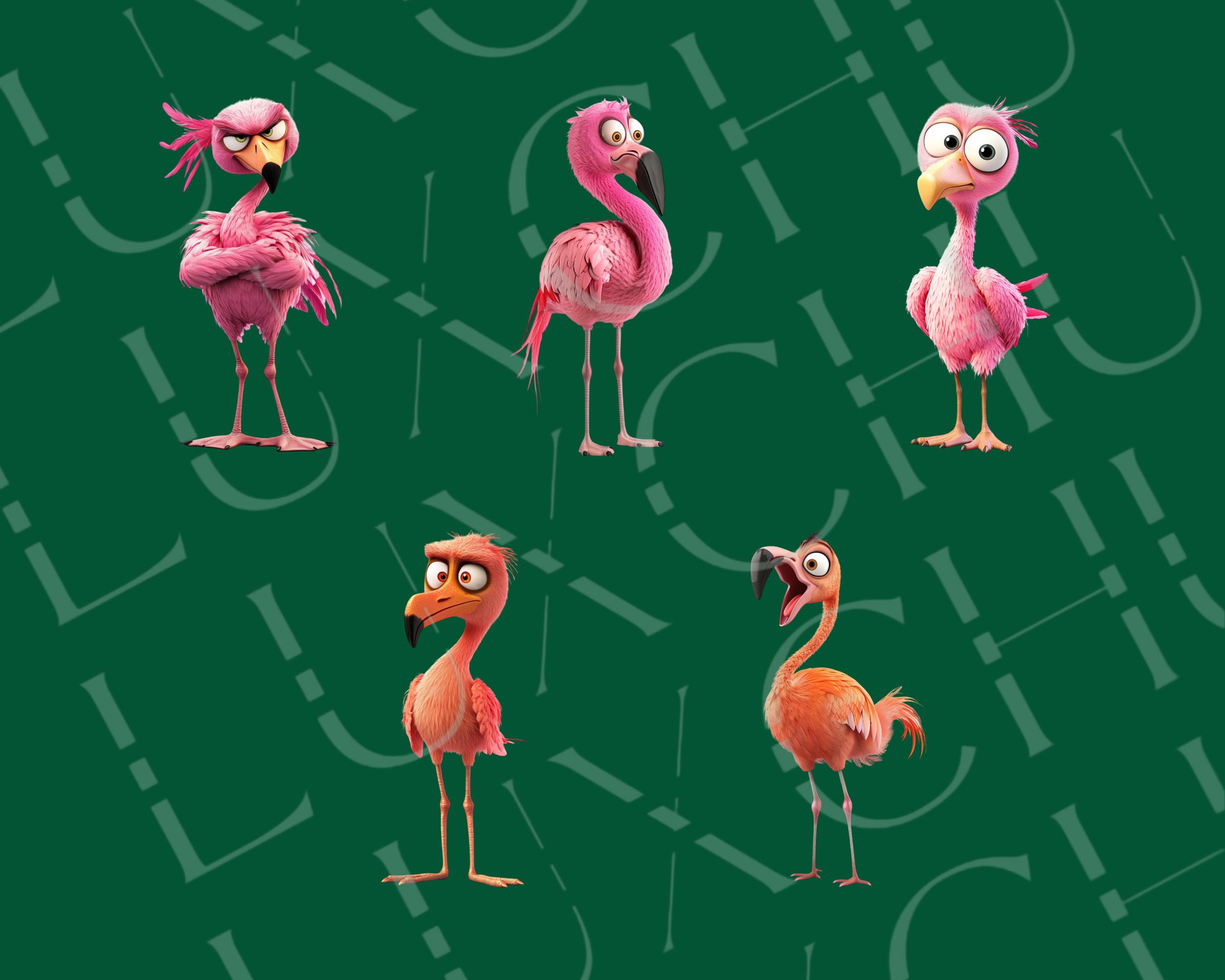 15 Flamingo Clipart| Cartoon Flamingo Clipart| Flamingo Png| Cute ...