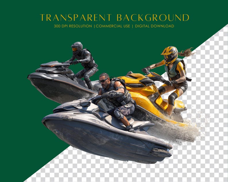 25 Jet Ski Clipart, Jet Ski PNG, Water Sports Clipart, Realistic Jet ...