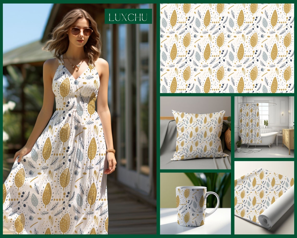 12 Seamless Pattern, Digital Paper, Modern Aesthetics, Boho, Scrapbook ...