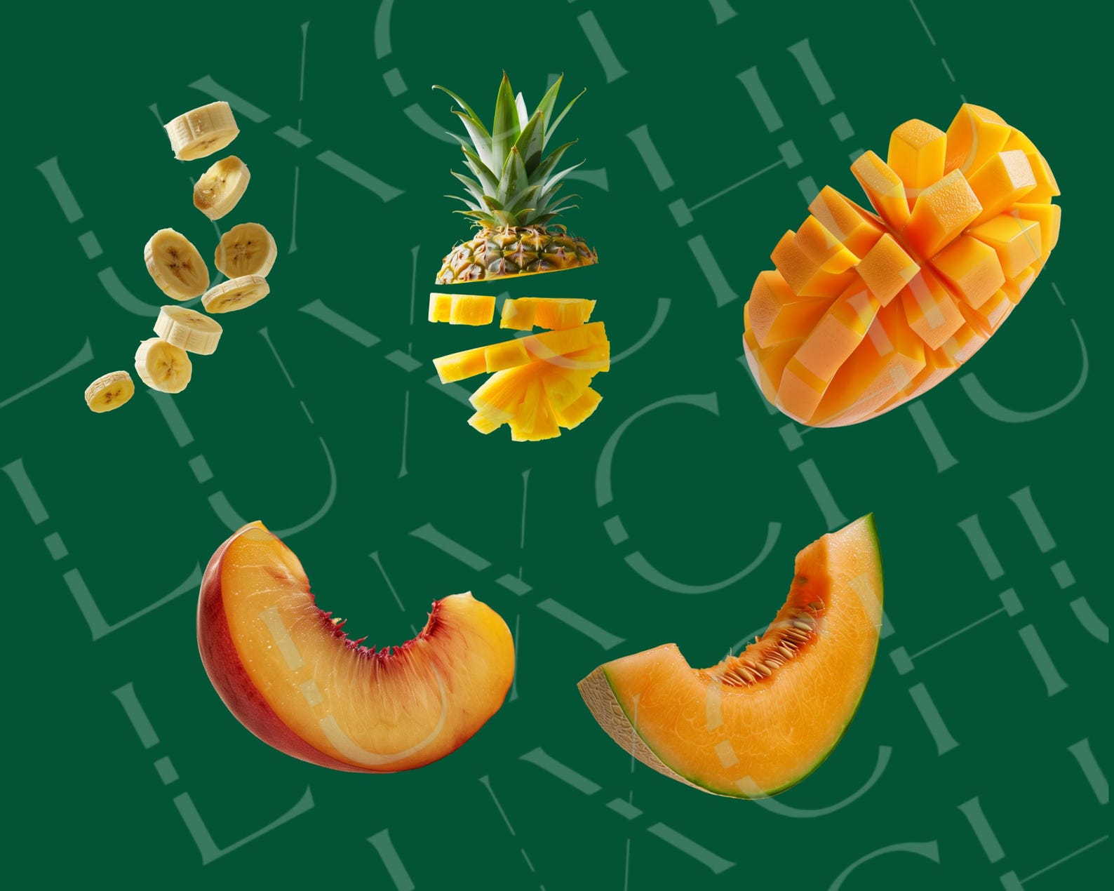 20 Sliced Fruit Clipart Realistic Fruit Clipart Realistic Clipart High ...