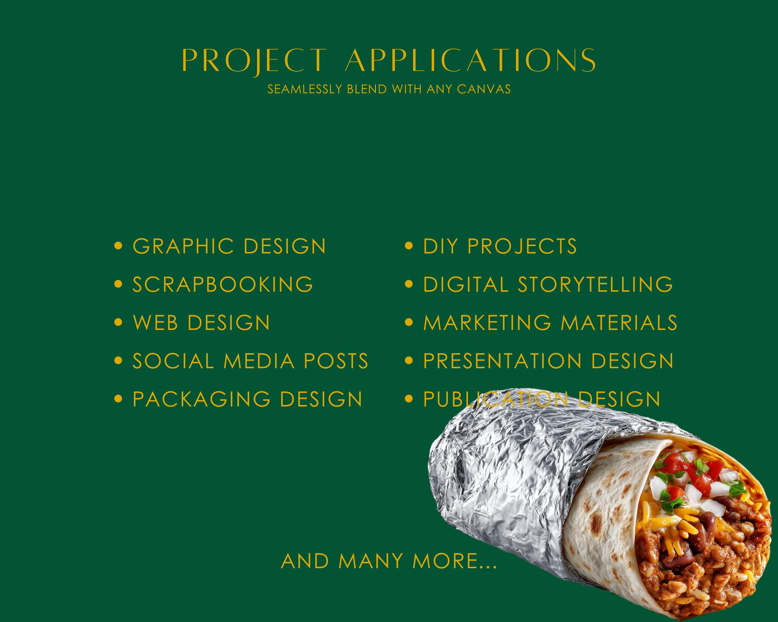 Realistic Burrito Clipart: Mexican Food PNG Graphics (digital Download ...