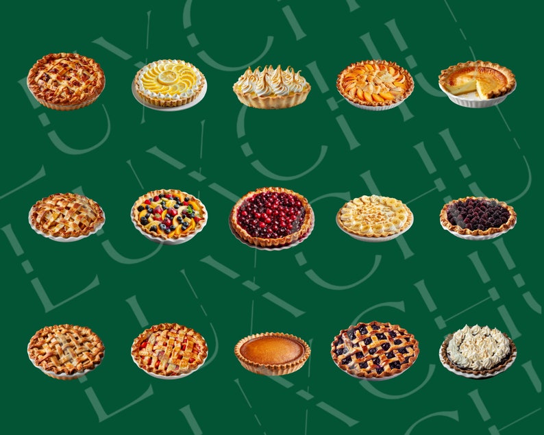 Pie Clipart Bundle: 30 Realistic Pie Pngs (digital Download) - Etsy