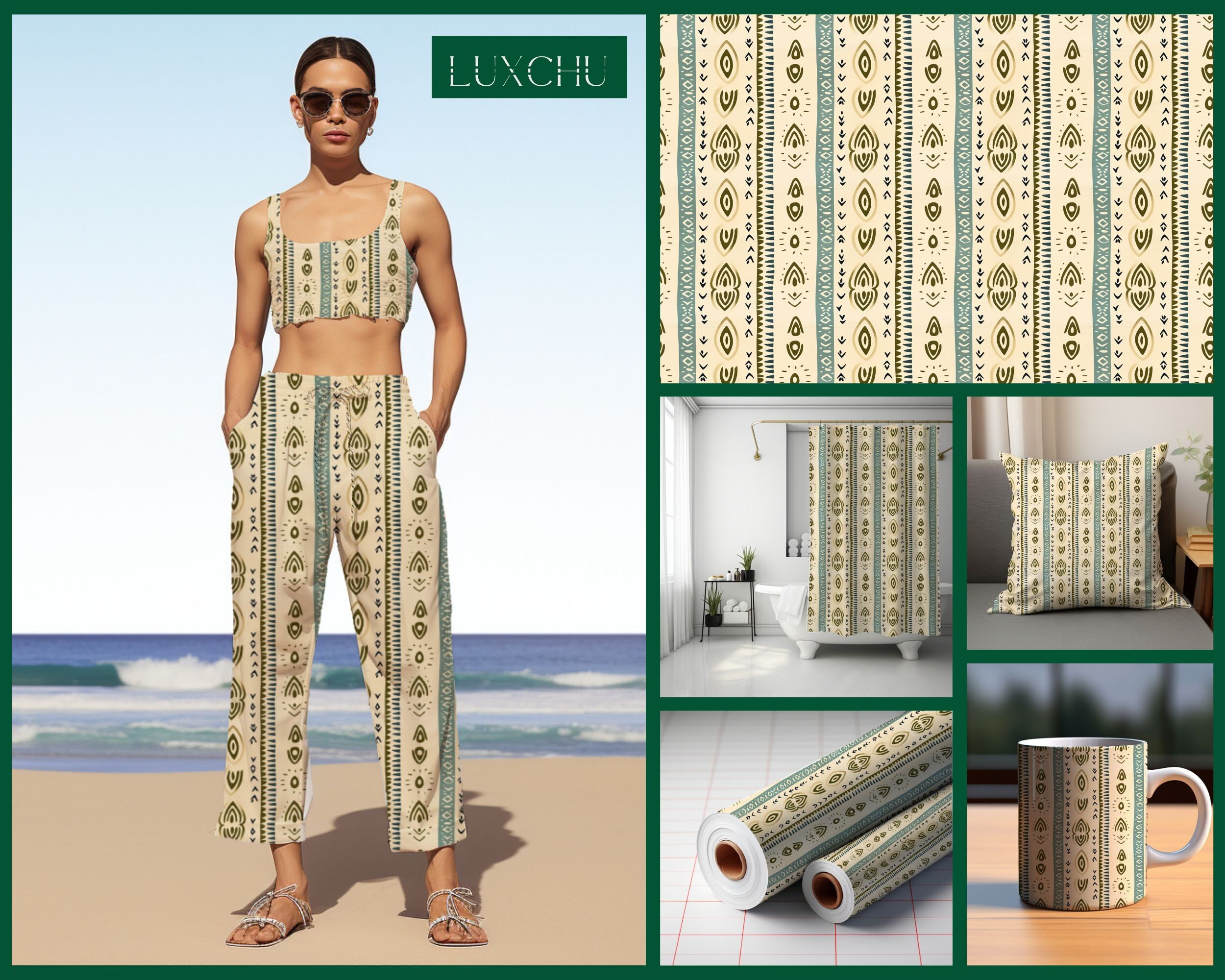 12 Seamless Pattern, Digital Paper, Modern Aesthetics, Boho, Scrapbook ...