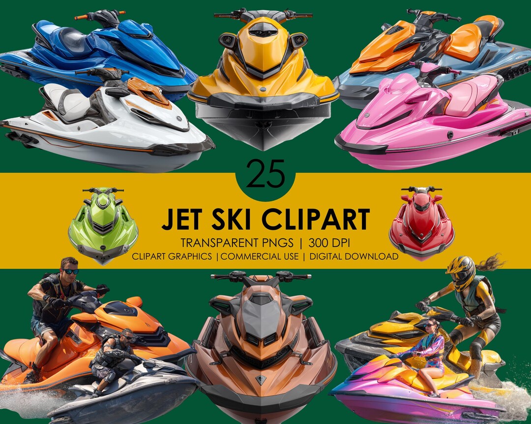 25 Jet Ski Clipart, Jet Ski PNG, Water Sports Clipart, Realistic Jet ...