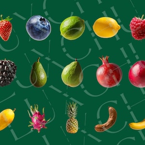 50 Realistic Fruit Clipart: Tropical PNG Graphics (digital Download) - Etsy