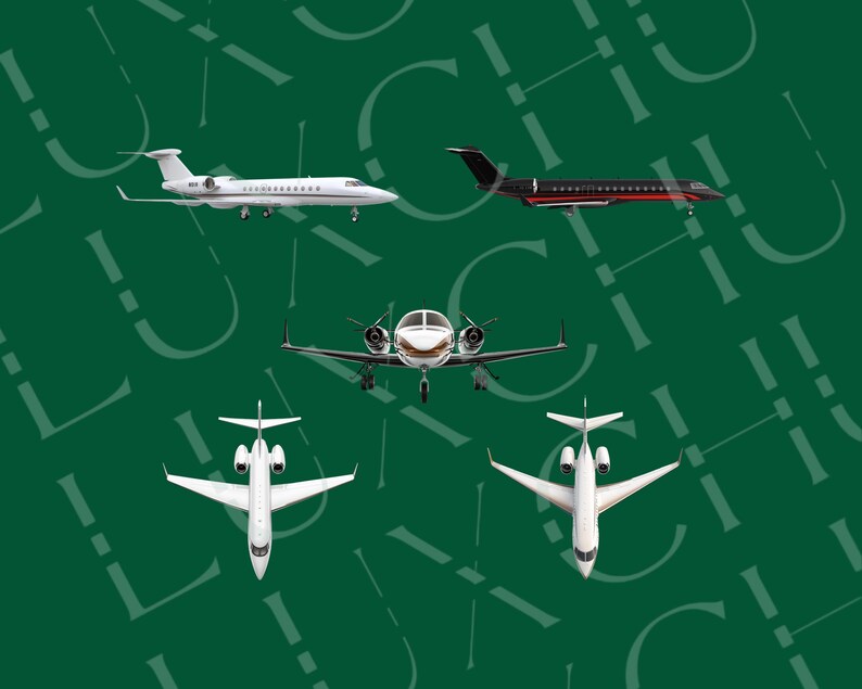 20 Private Jet Clipart| Realistic Jet| Realistic Aircraft| Aircraft PNG ...