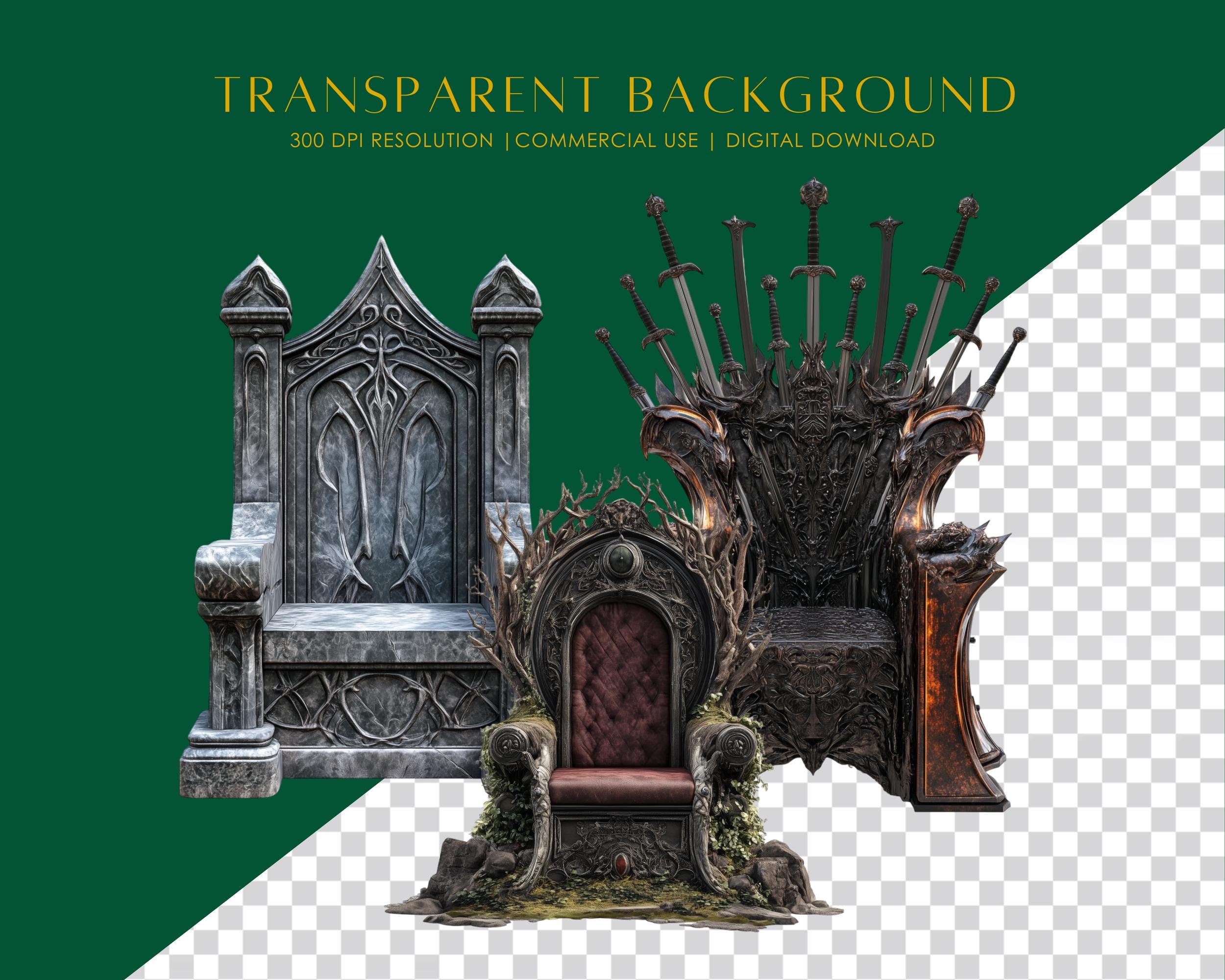 Fantasy Throne Clipart: Royal Armchair Graphics (digital Download) - Etsy