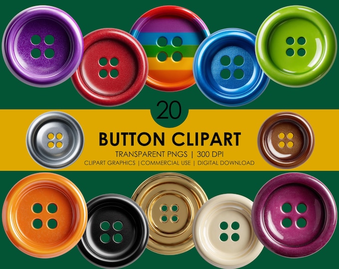 Watercolor Buttons PNG Clipart Bundle, Colorful Buttons Clipart PNG ...