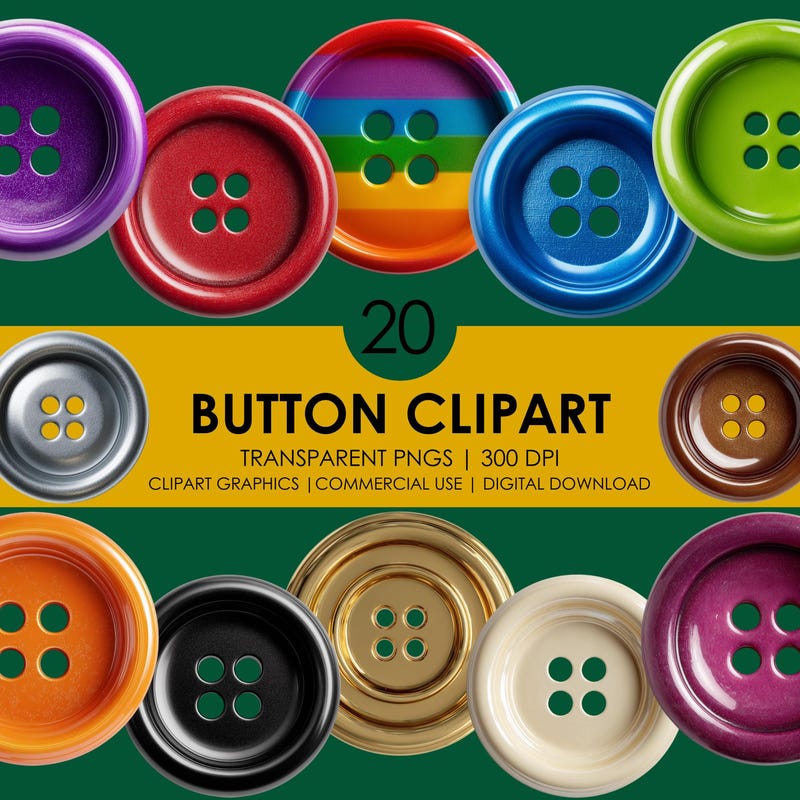 Button Clipart - Etsy