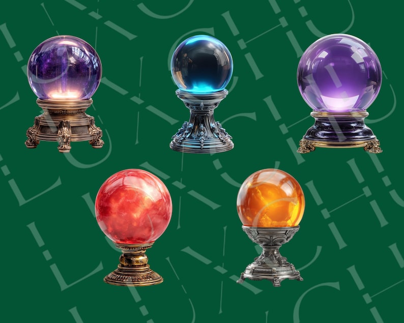 Mystical Crystal Ball Clipart: Witchcraft & Fortune Telling PNG ...